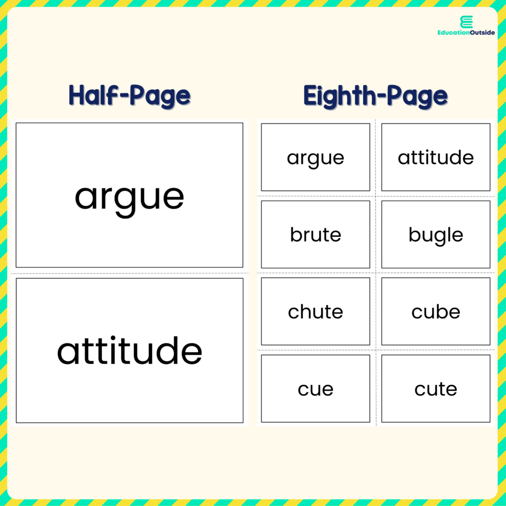 Long u Flashcards - No Prep - Print and Practice