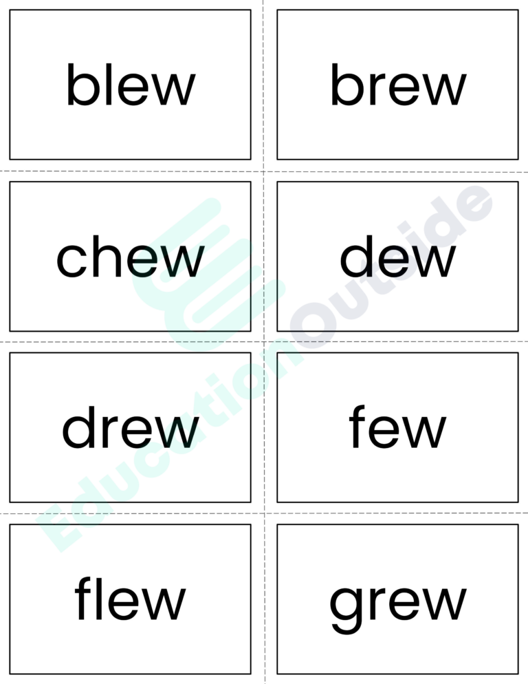 Long u Vowel Teams Flashcards - 3 Sizes Included - No Prep!