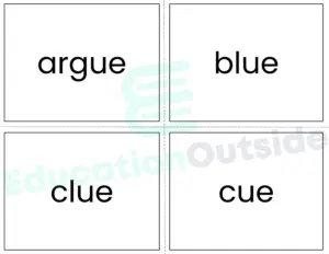 Long u Word Family Flashcards (-une, -ute, -ue, -ube, -ew, u-) - 3 ...