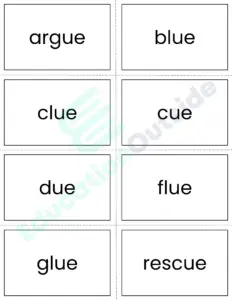 Long u Word Family Flashcards (-une, -ute, -ue, -ube, -ew, u-) - 3 ...