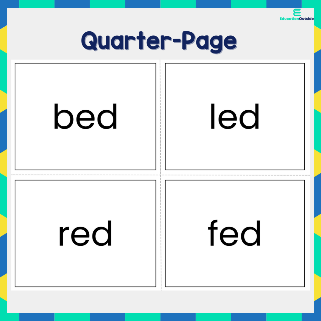 Short Vowel Word Family Flashcard Packet - 3 Sizes Included!