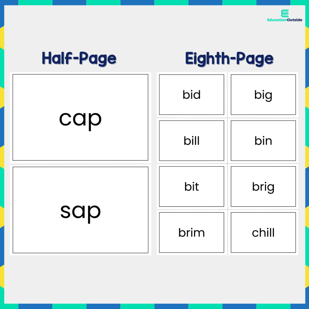 Short Vowel Word Family Flashcard Packet - 3 Sizes Included!