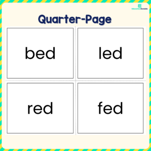 Short & Long Vowel Word Family Flashcard Packet - 3 Sizes Included - No ...