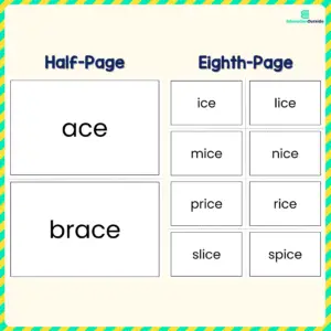 Short & Long Vowel Word Family Flashcard Packet - 3 Sizes Included - No ...