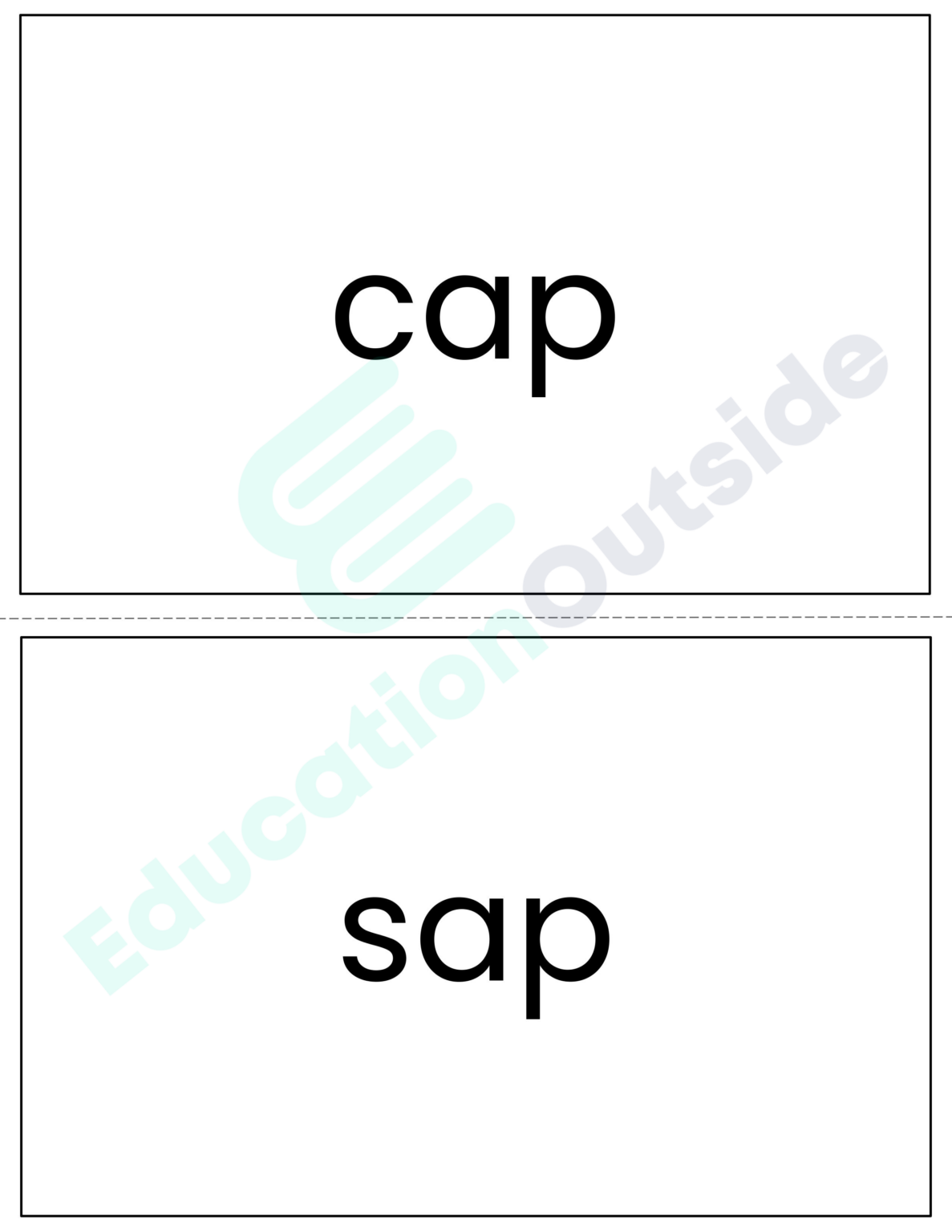 Short & Long Vowel Word Family Flashcard Packet - 3 Sizes Included - No ...