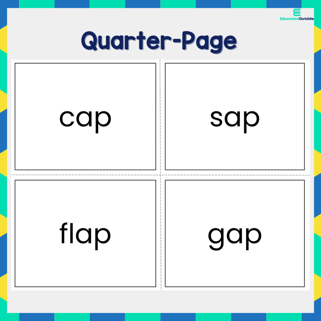 Short a Word Family Flashcards (-ap, -an-, -am, -ad, -ag) - 3 Sizes ...