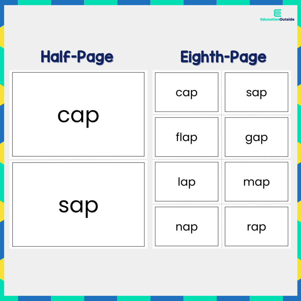 Short a Word Family Flashcards (-ap, -an-, -am, -ad, -ag) - 3 Sizes ...