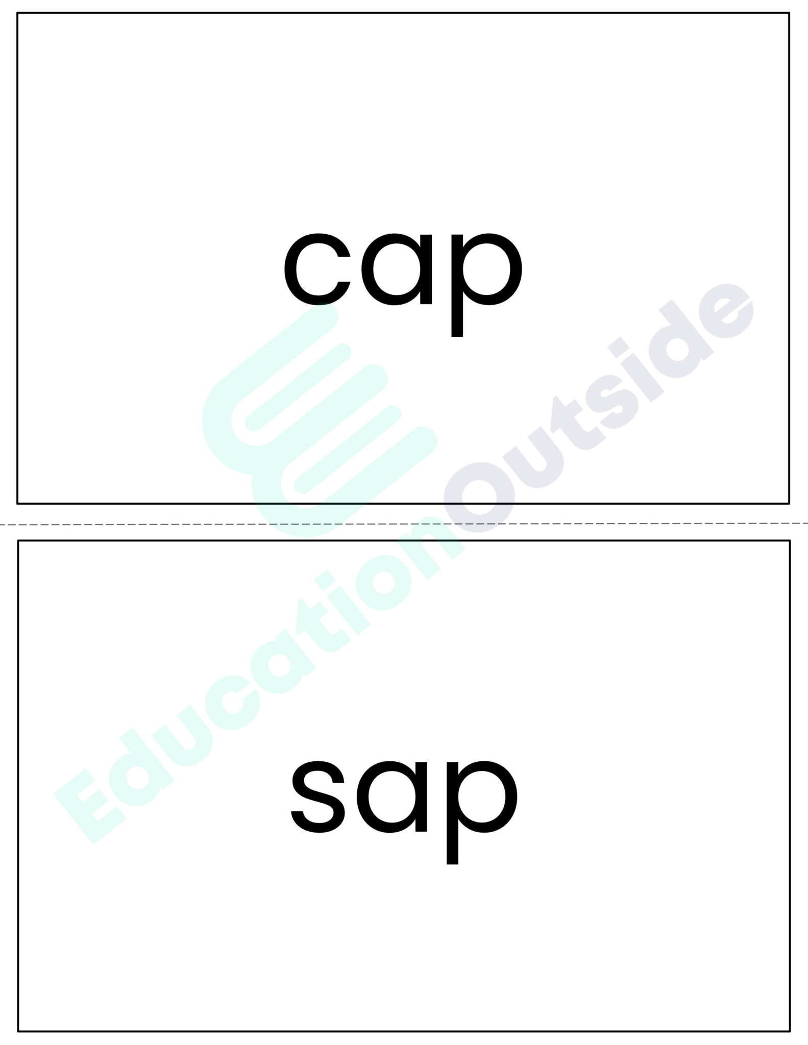 Short a Word Family Flashcards (-ap, -an-, -am, -ad, -ag) - 3 Sizes ...