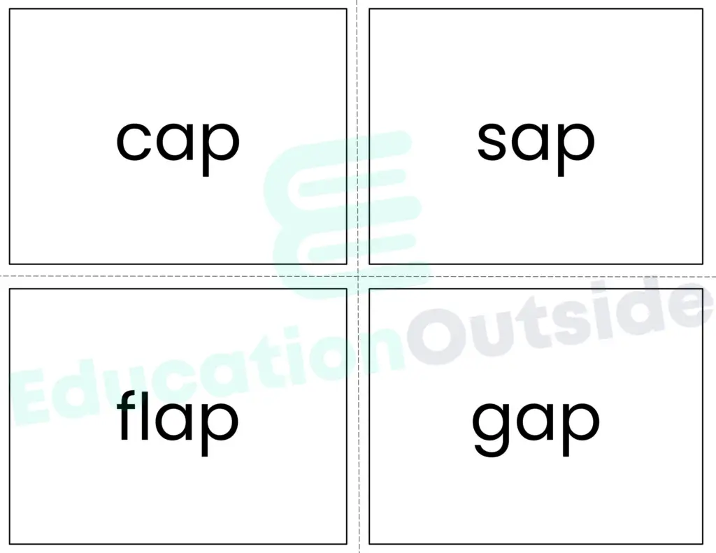 Short a Word Family Flashcards (-ap, -an-, -am, -ad, -ag) - 3 Sizes ...
