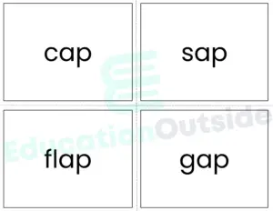 Short a Word Family Flashcards (-ap, -an-, -am, -ad, -ag) - 3 Sizes ...