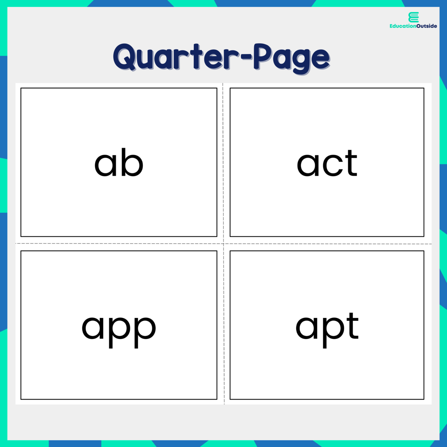 Short a & Long a Vowel Flashcard Packet - 3 Sizes Included!