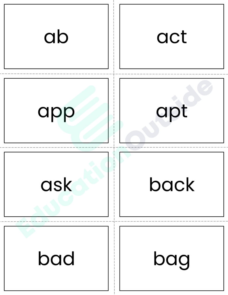 Short a & Long a Vowel Flashcard Packet - 3 Sizes Included!