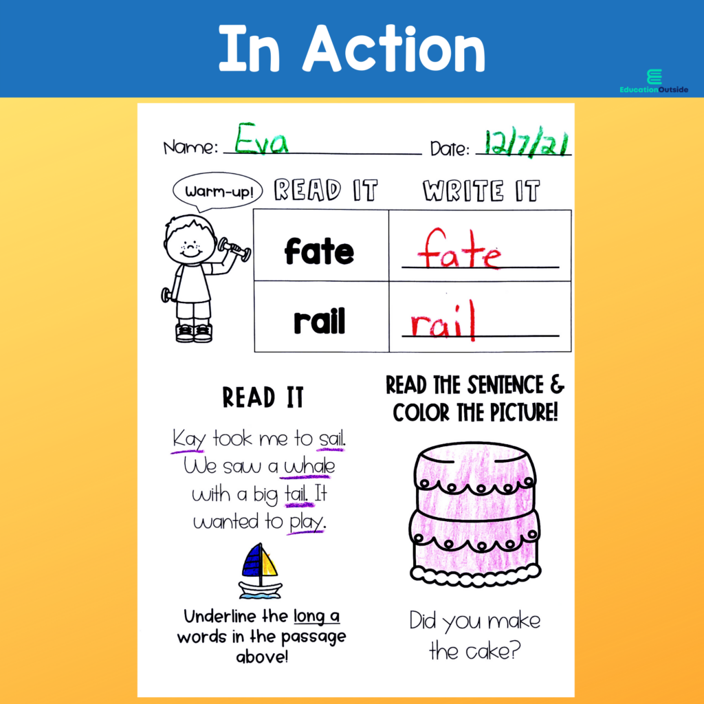 Short & Long a Worksheet Packet - Color and Black and White Versions!