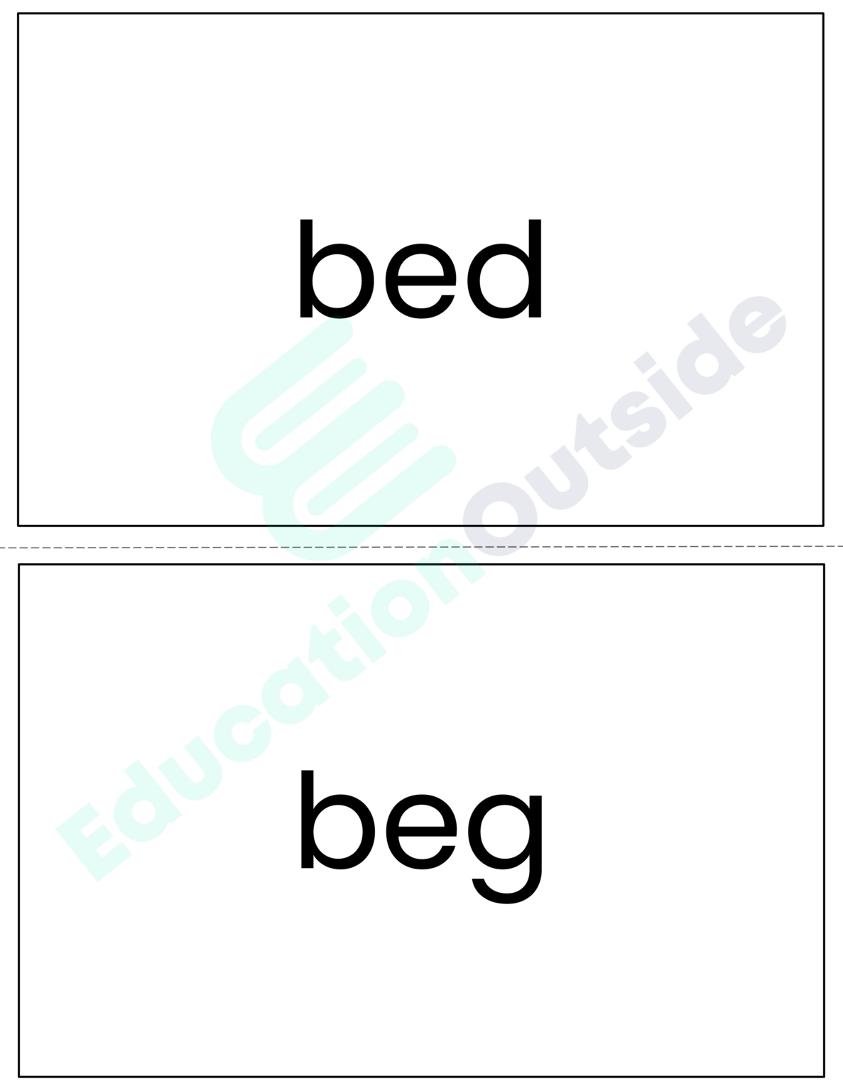 Short e Flashcards - 3 Sizes Included!