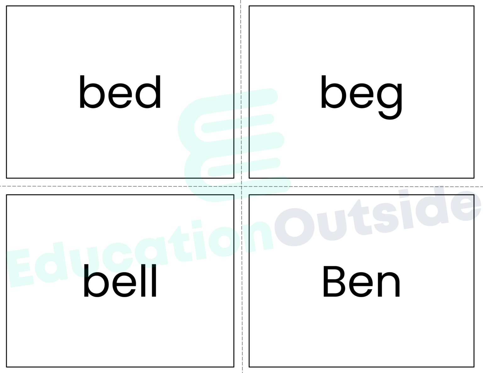 Short e Flashcards - 3 Sizes Included!