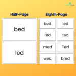 Short e Word Family Flashcards (-ed, -en, -et, -ell, -em, -eg) - 3 ...