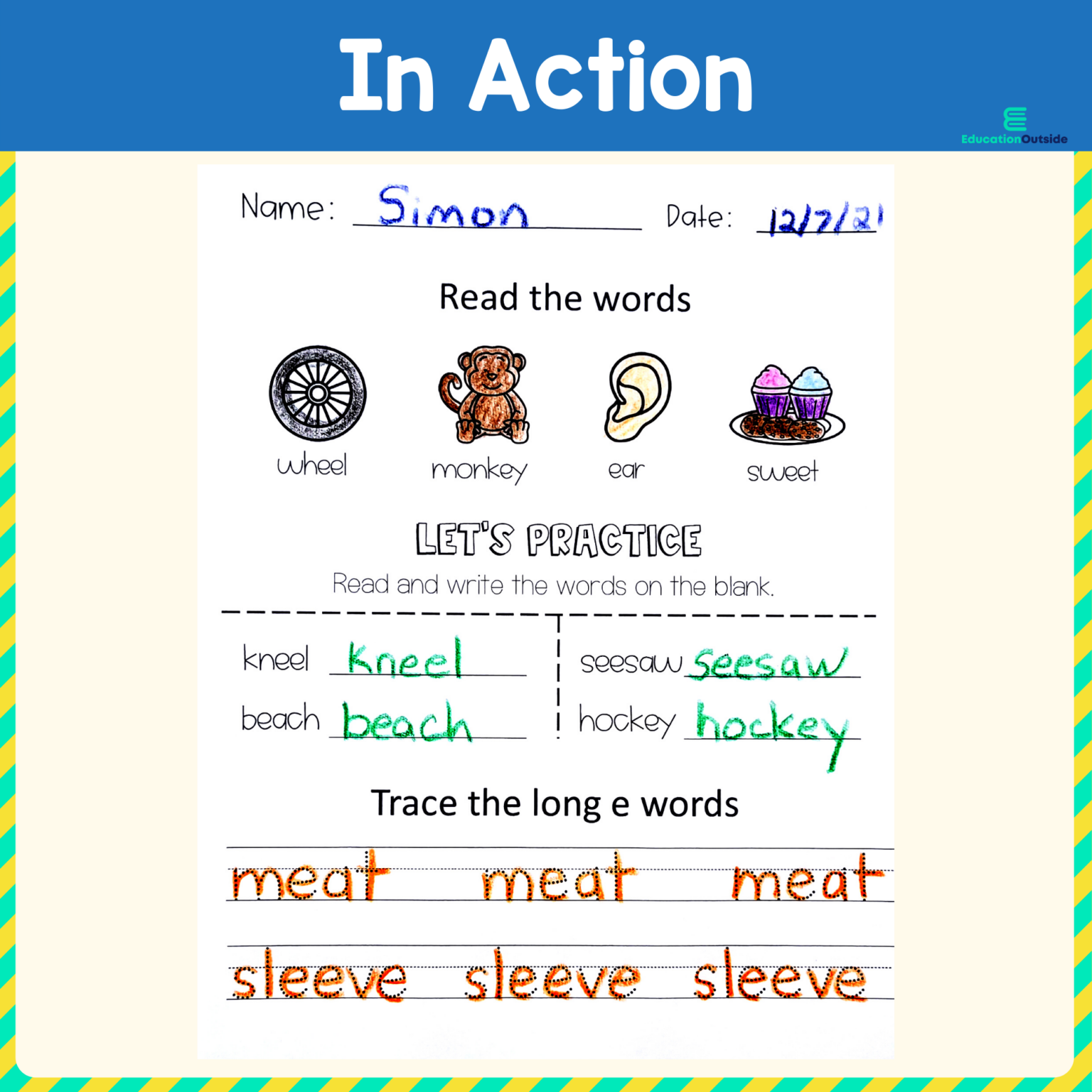 Short & Long e Worksheet Packet - 20 Worksheets Included!