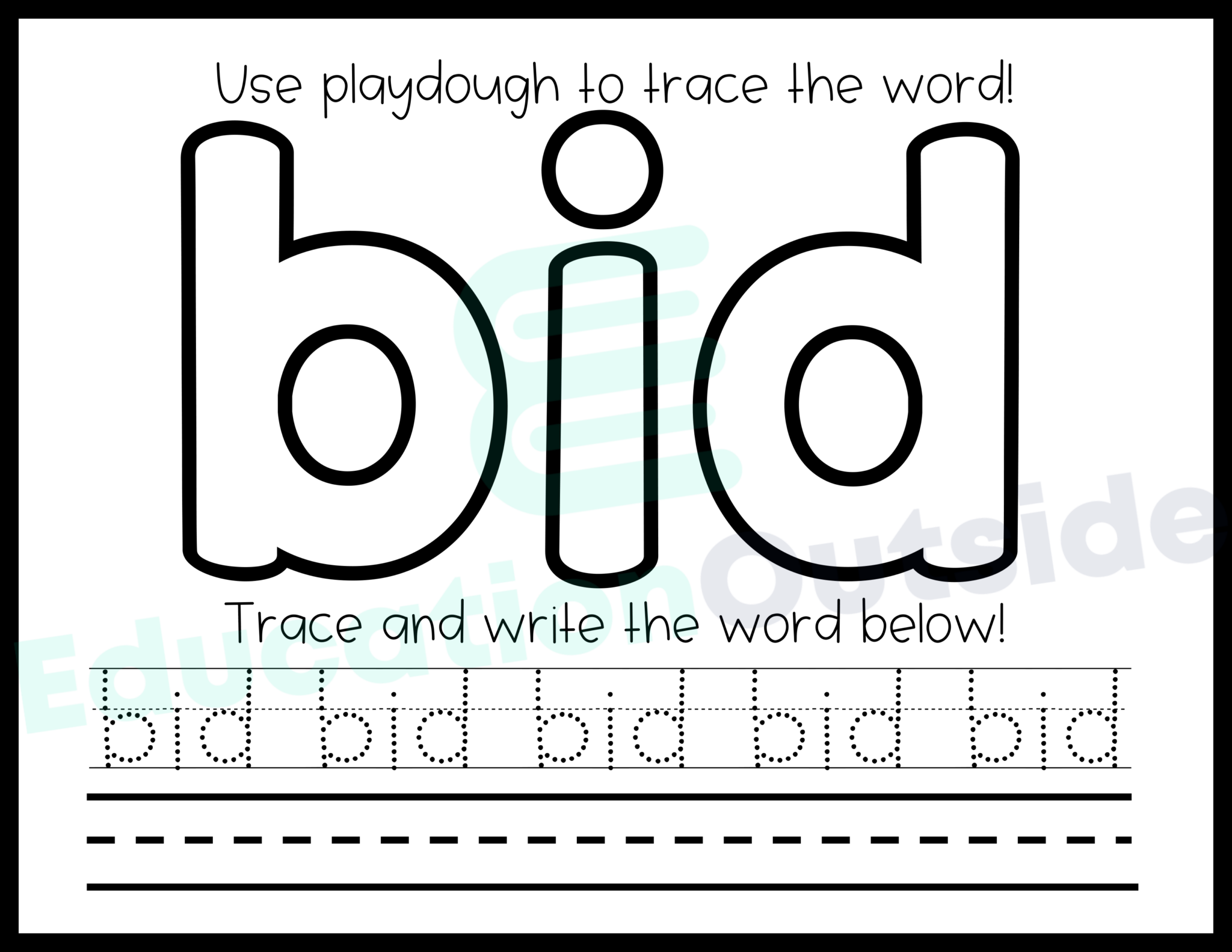 Short i Play-Doh Mats - 115 Worksheets Included!