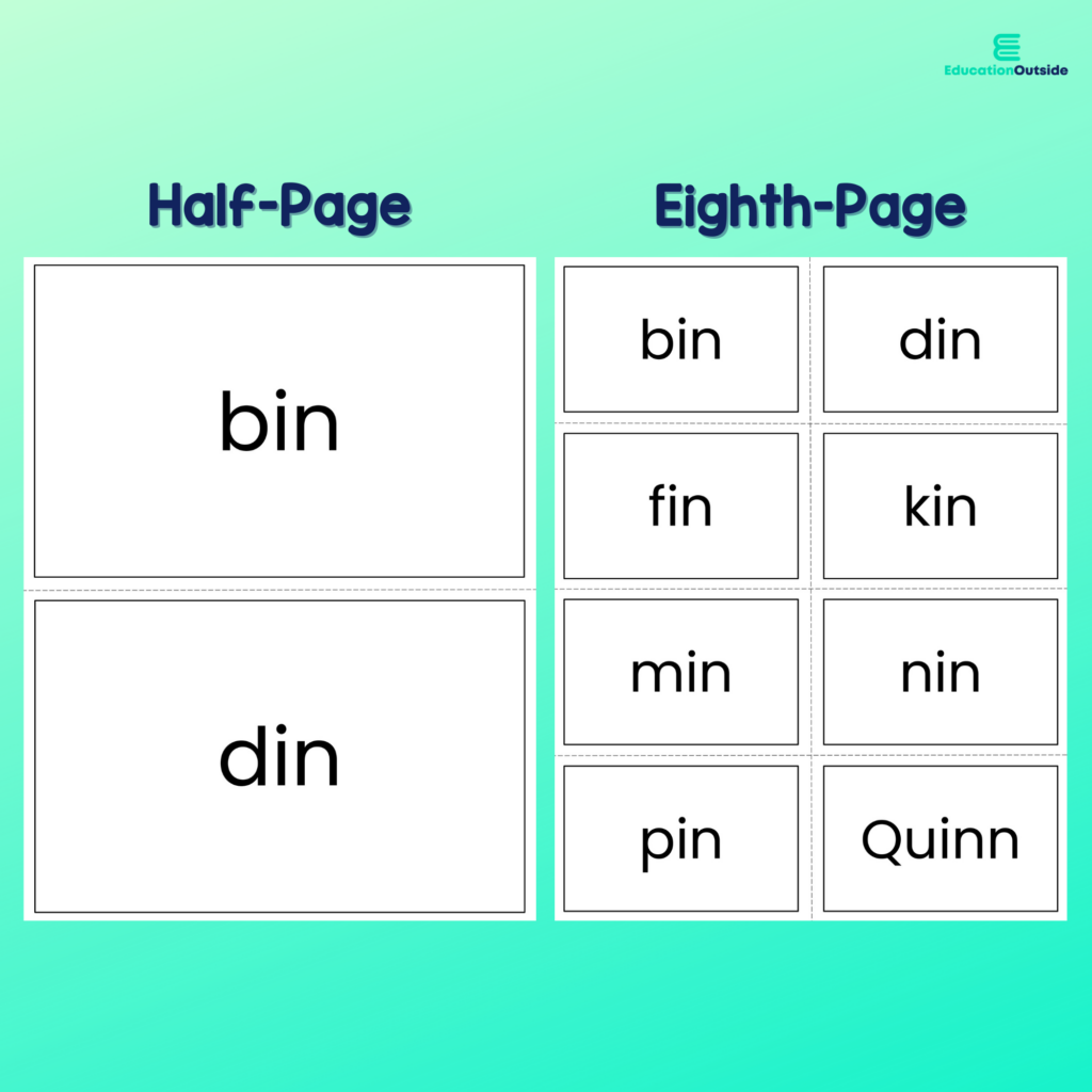 Short i Word Family Flashcards (-in, -it, -id, -ig, -im, -ip) - 3 Sizes ...