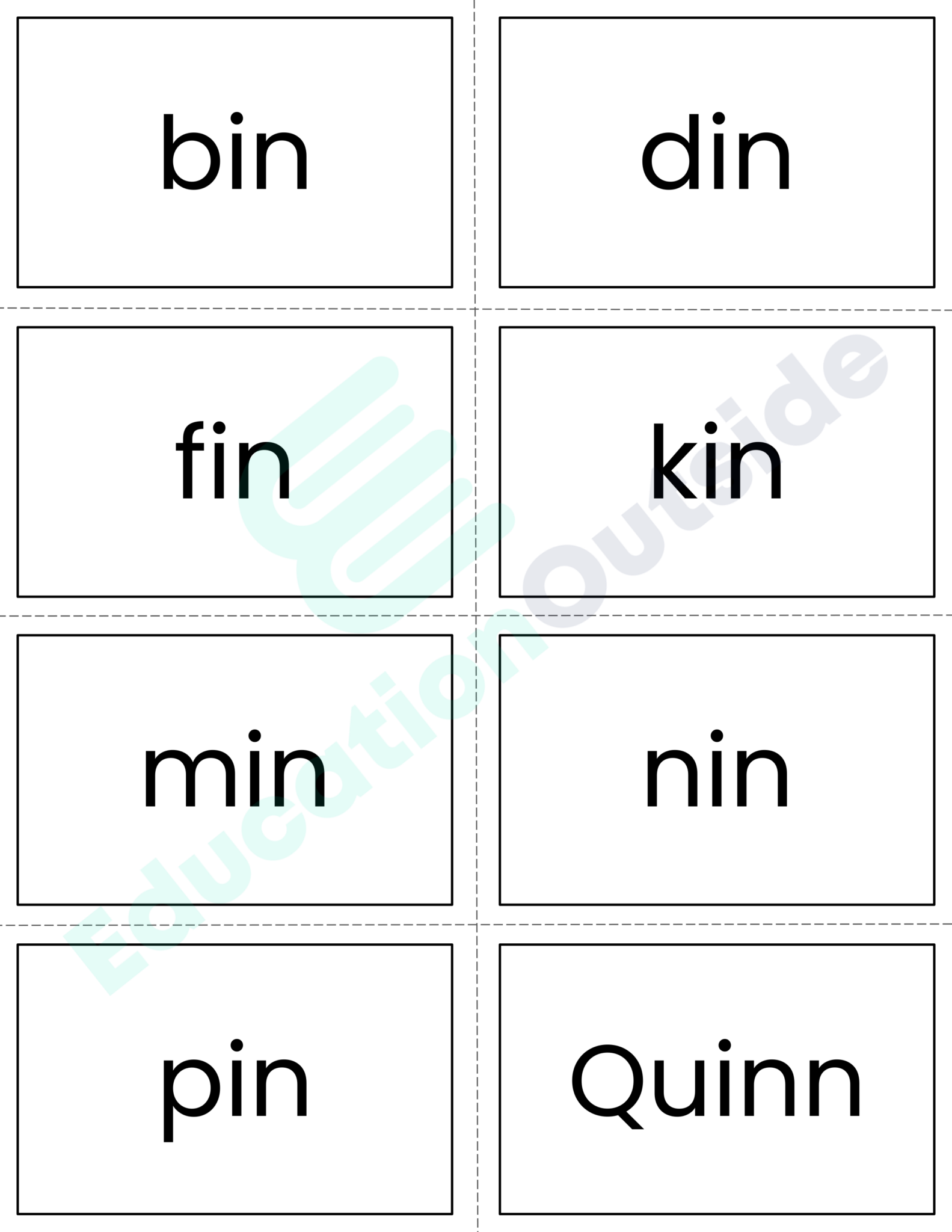 Short i Word Family Flashcards (-in, -it, -id, -ig, -im, -ip) - 3 Sizes ...