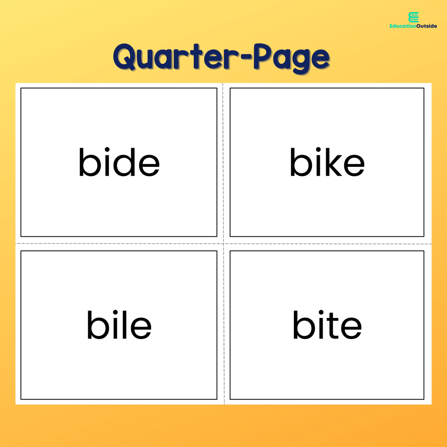 Short i & Long i Vowel Flashcard Packet - 3 Sizes Included!