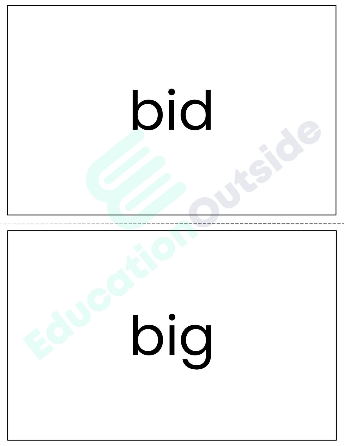 Short i & Long i Vowel Flashcard Packet - 3 Sizes Included!