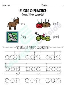 Short Vowel o Worksheets - No Prep - Print and Practice
