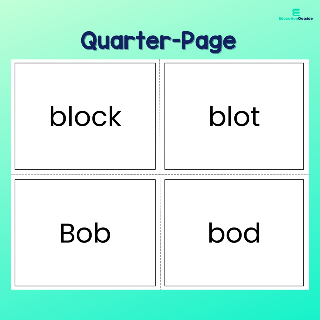 Short o Flashcards - 3 Sizes Included!