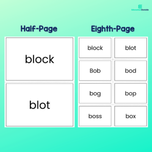 Short o Flashcards - 3 Sizes Included!