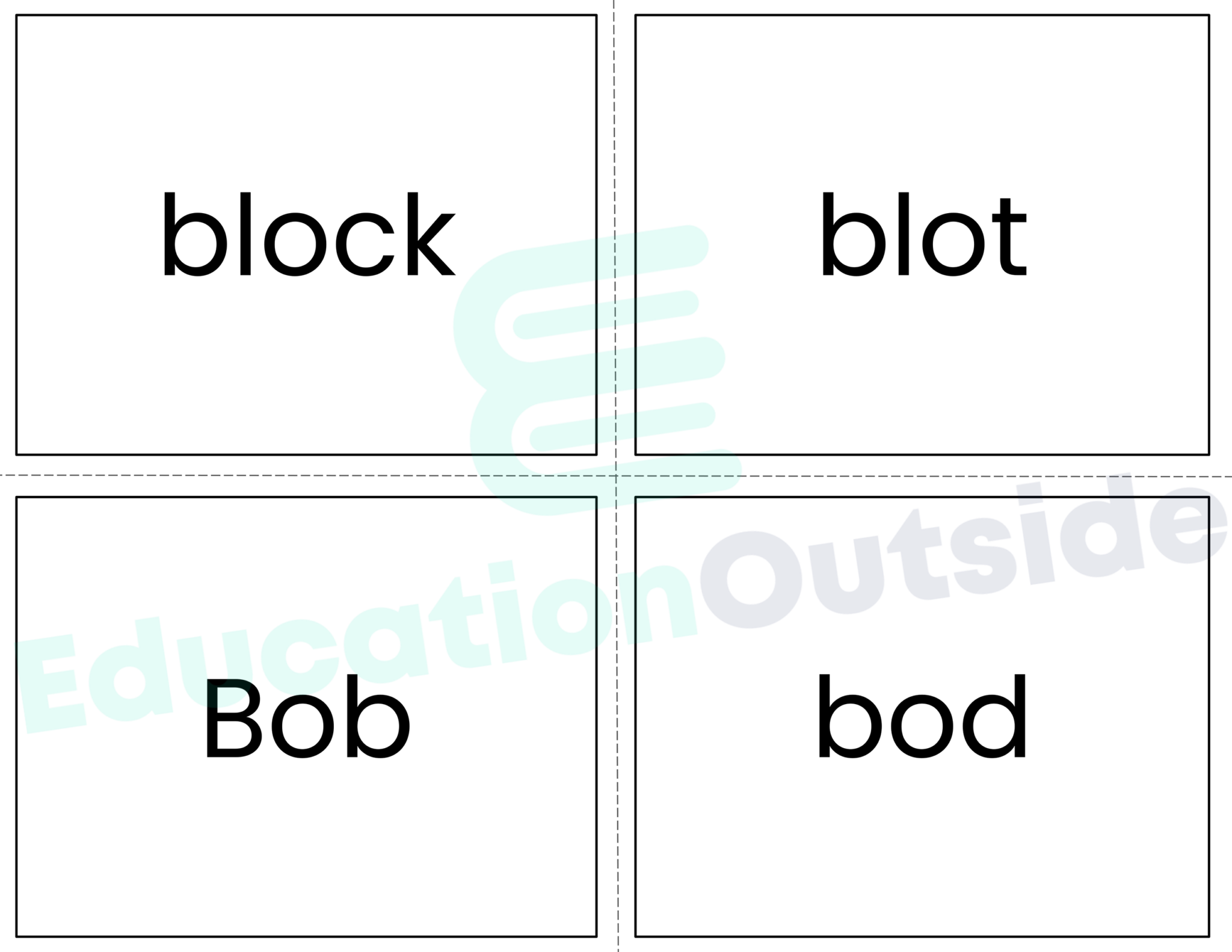 Short o Flashcards - 3 Sizes Included!