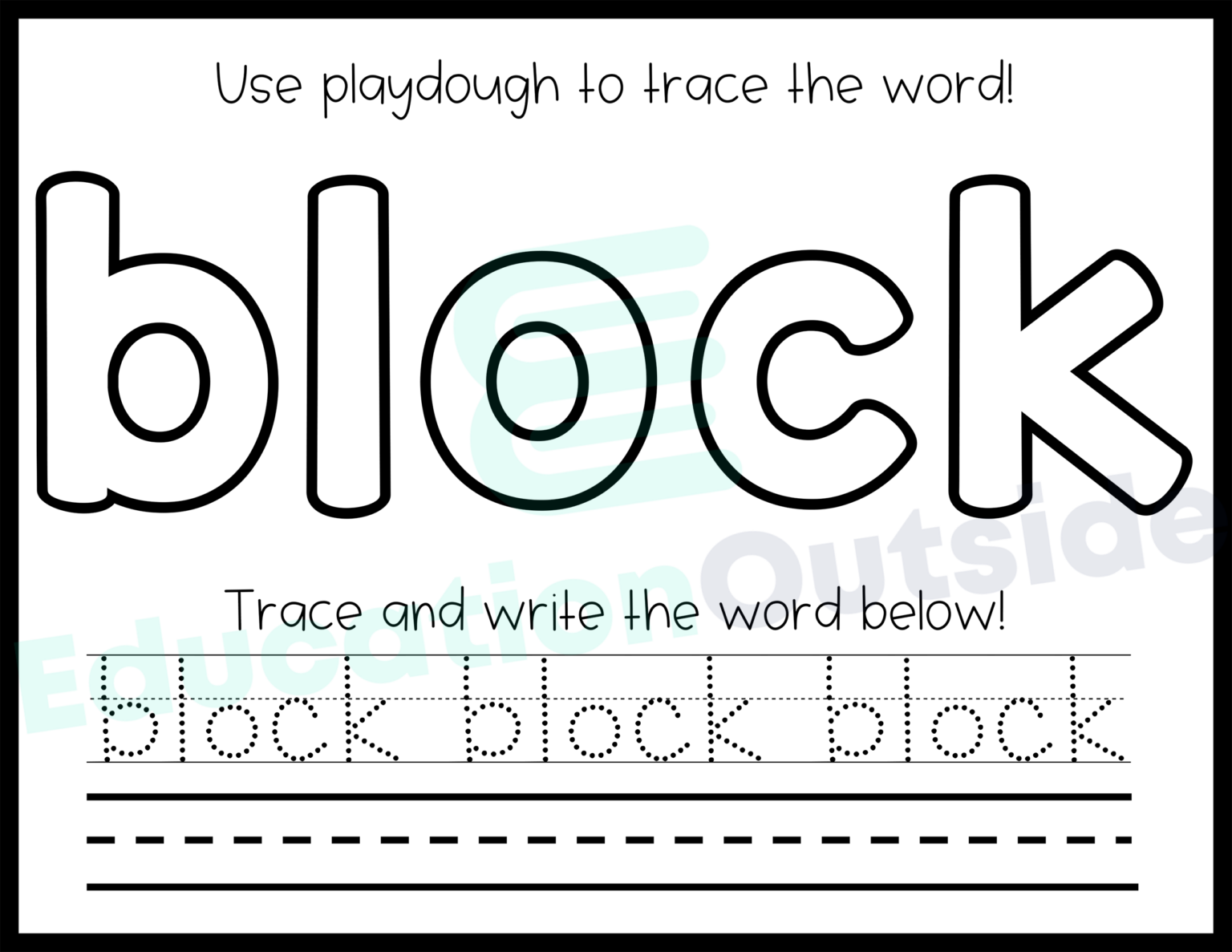 Short o Play-Doh Mats - 102 Worksheets Included!