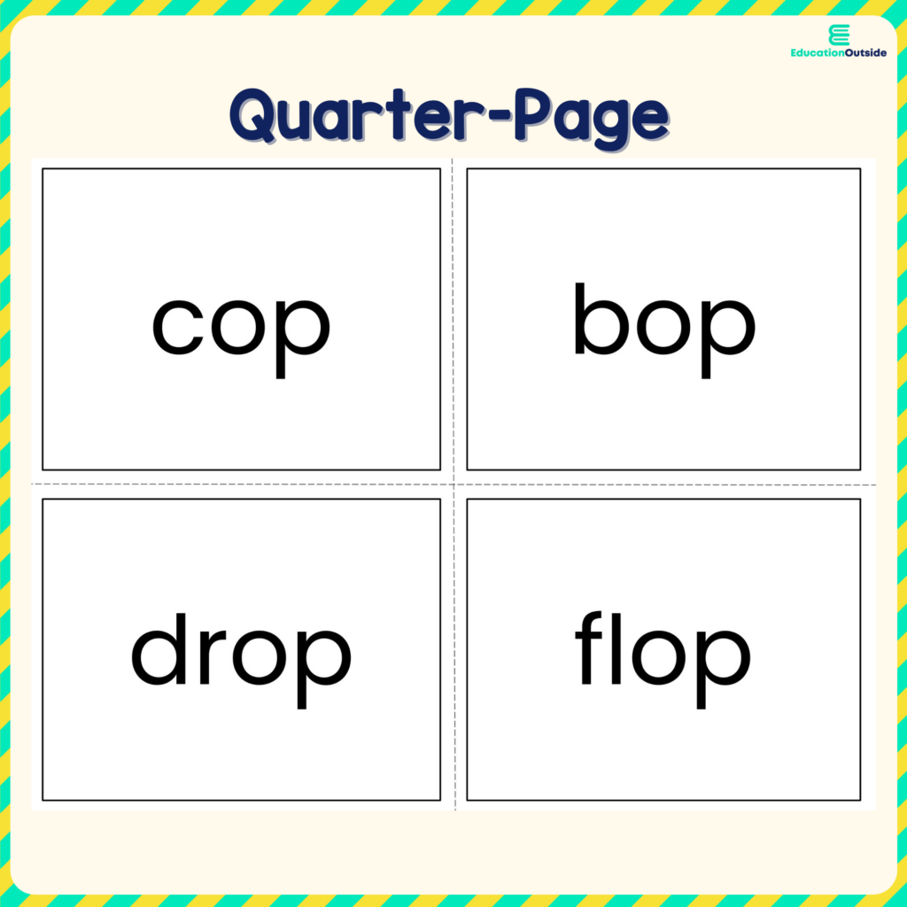 Short o Word Family Flashcards (-op, -ot, -ock, -ox, -od, -og) - 3 ...