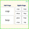 Short o Word Family Flashcards (-op, -ot, -ock, -ox, -od, -og) - 3 ...