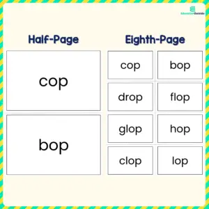 Short o Word Family Flashcards (-op, -ot, -ock, -ox, -od, -og) - 3 ...