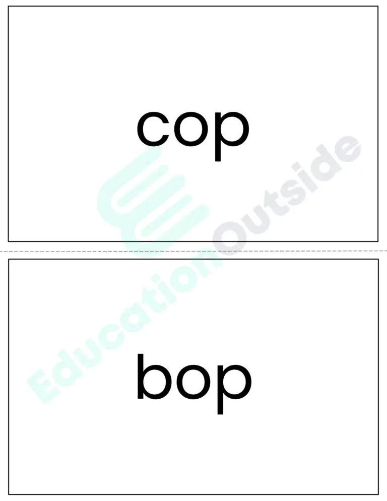 Short o Word Family Flashcards (-op, -ot, -ock, -ox, -od, -og) - 3 ...