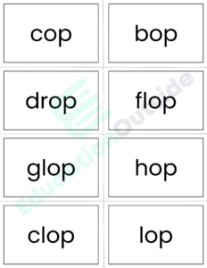 Short o Word Family Flashcards (-op, -ot, -ock, -ox, -od, -og) - 3 ...