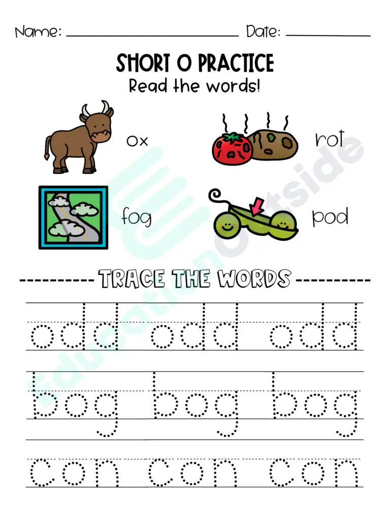 Short & Long o Worksheet Packet - 20 Worksheets Included!