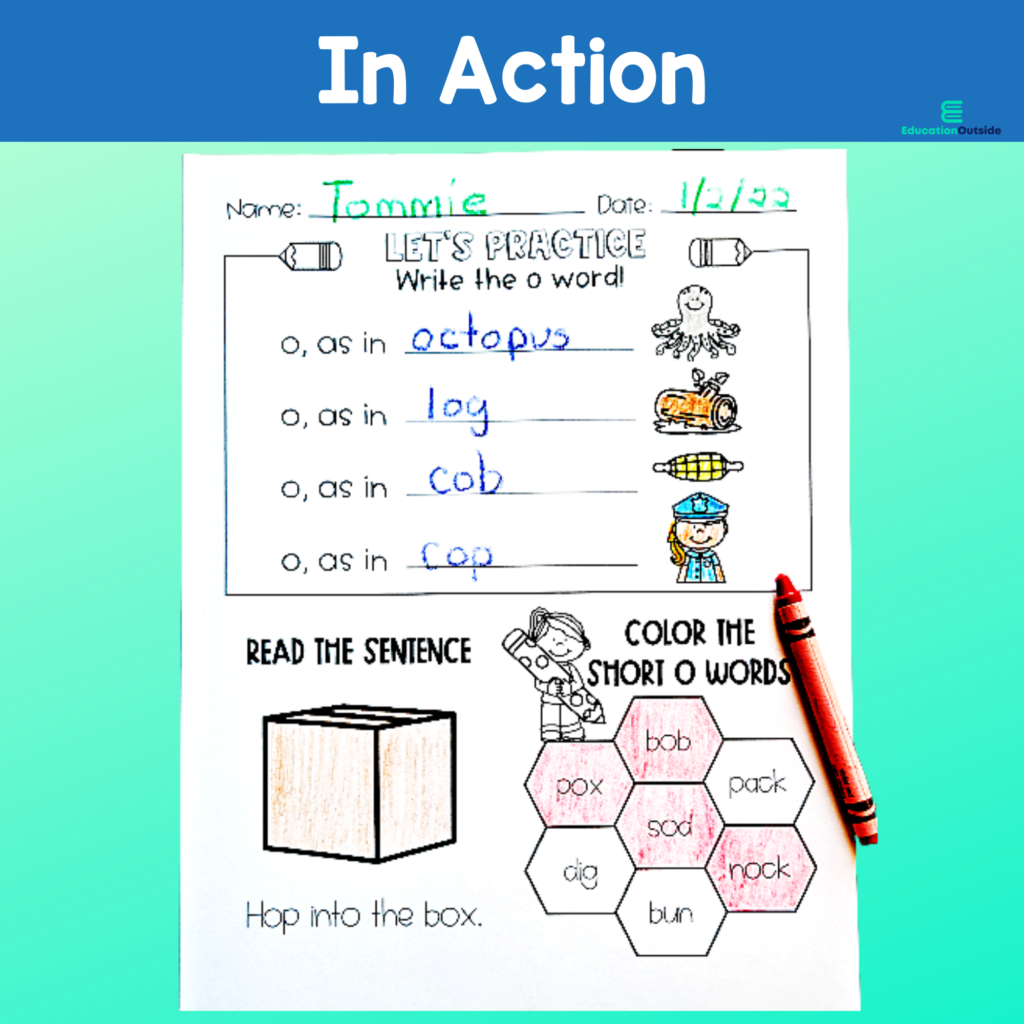 Short & Long o Worksheet Packet - 20 Worksheets Included!