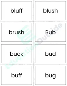 Short u Flashcards - 3 Sizes Included!