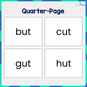 Short u Word Family Flashcards (-ut, -ug, -uck, -ush, -ub) - 3 Sizes ...