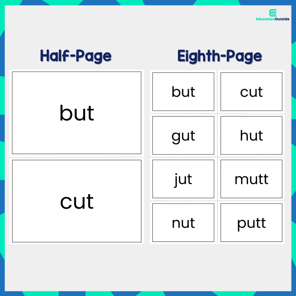 Short u Word Family Flashcards (-ut, -ug, -uck, -ush, -ub) - 3 Sizes ...