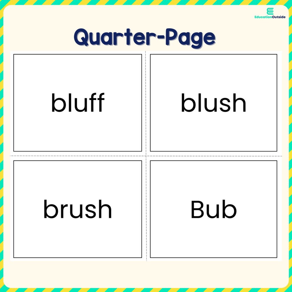 Short u & Long u Vowel Flashcard Packet - 3 Sizes Included!