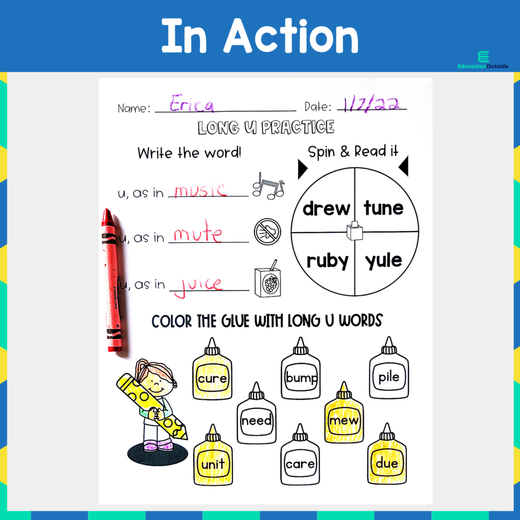 Short & Long u Worksheet Packet - 20 Worksheets Included!