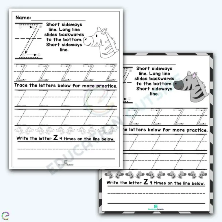 Capital Letter Z - Tracing Worksheet