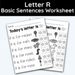 Letter R - Basic Sentences Worksheet