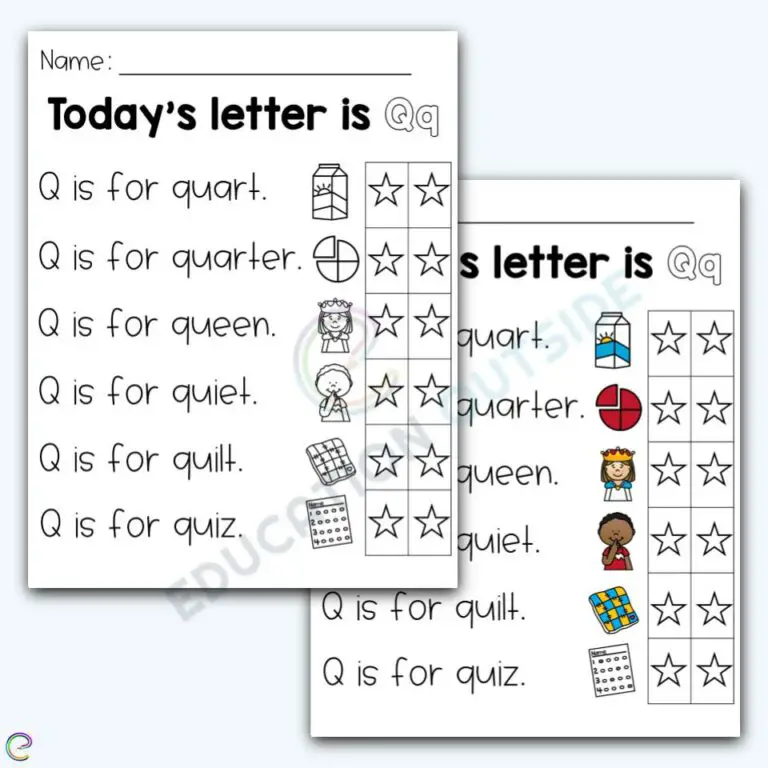 Letter Q - Basic Sentences Worksheet