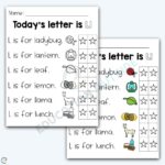 Letter L - Basic Sentences Worksheet