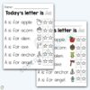 Letter A - Basic Sentences Worksheet