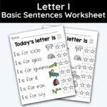 Letter I - Basic Sentences Worksheet