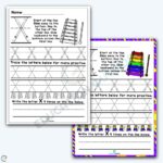 Capital Letter X - Tracing Worksheet
